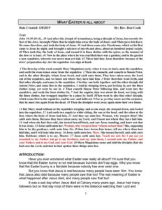 What is Easter All About? - Easter Sermon Outline with Accompanying ...