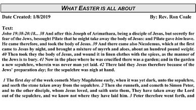 What is Easter All About? - Easter Sermon Outline with Accompanying ...